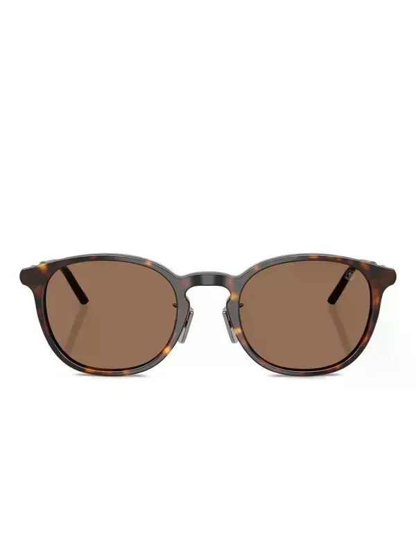 Moncler Round Tortoiseshell Sunglasses - Brown