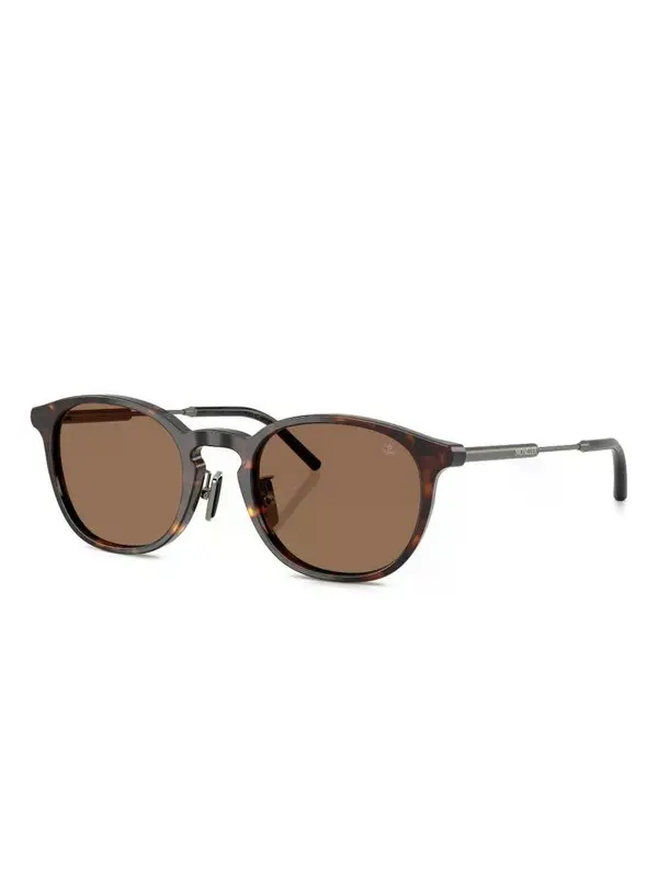 Moncler Round Tortoiseshell Sunglasses