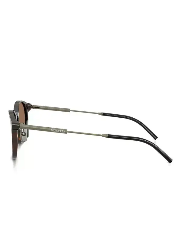 Moncler Round Tortoiseshell Sunglasses