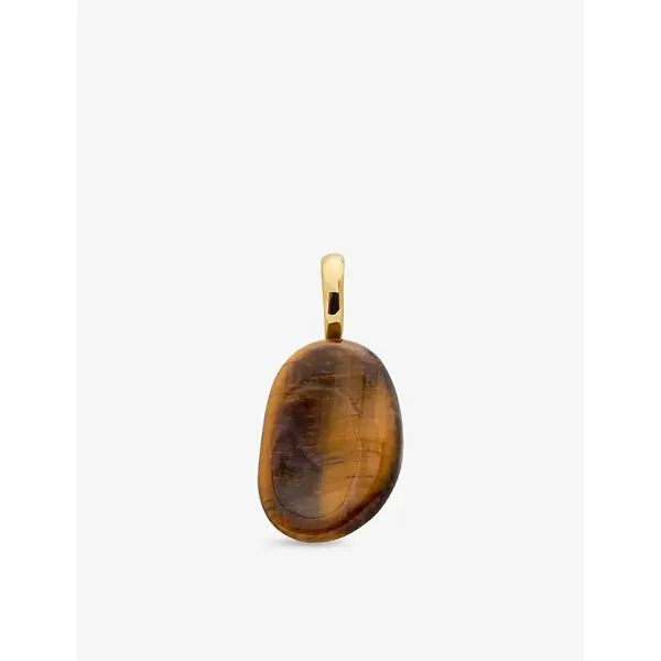 Monica Vinader Aria Tiger's Eye Pendant - Brown