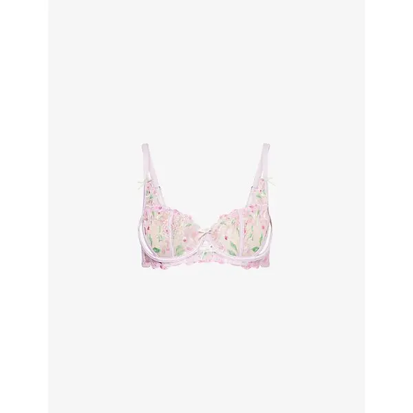 Lounge Lucielle Balcony Floral-lace Bra - Pink