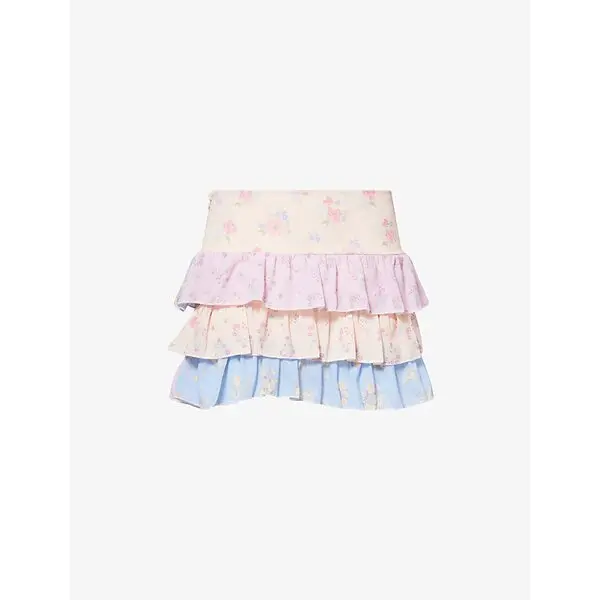 GRACEJACOB Woven Mini Skirt
