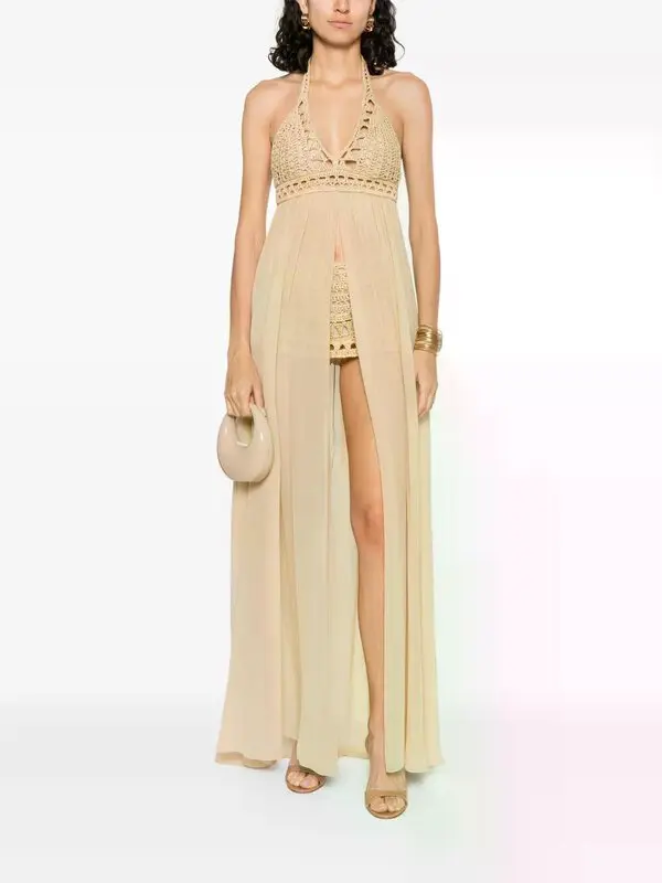 Elie Saab Crochet Maxi Dress