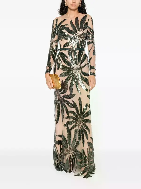 slim fit dress slacks Eline pleated maxi dress