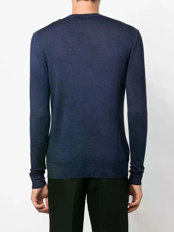 Aspesi Fine-knit Slim-cut Jumper - Blue