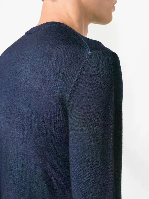 Aspesi Fine-knit Slim-cut Jumper - Blue