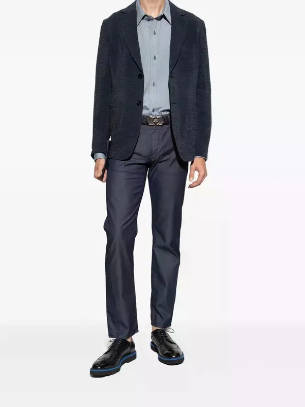 Giorgio Armani Textured Single-breasted Blazer