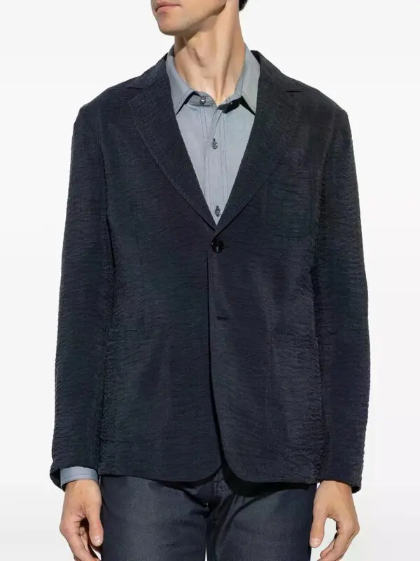 Giorgio Armani Textured Single-breasted Blazer