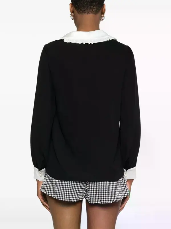 NISSA Shirt With Faux-pearl Buttons