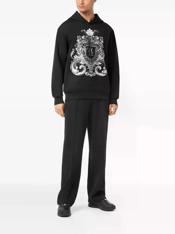 BILLIONAIRE Logo-print Hoodie - Black