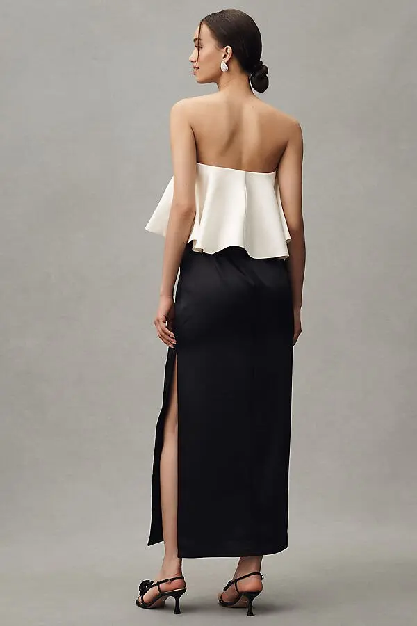 Bhldn Strapless Twofer Midi Dress