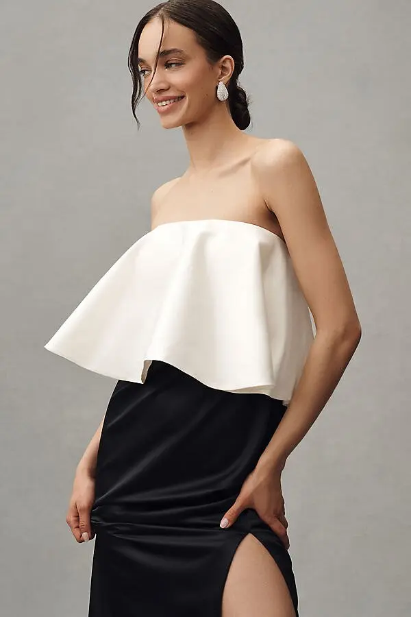 Bhldn Strapless Twofer Midi Dress