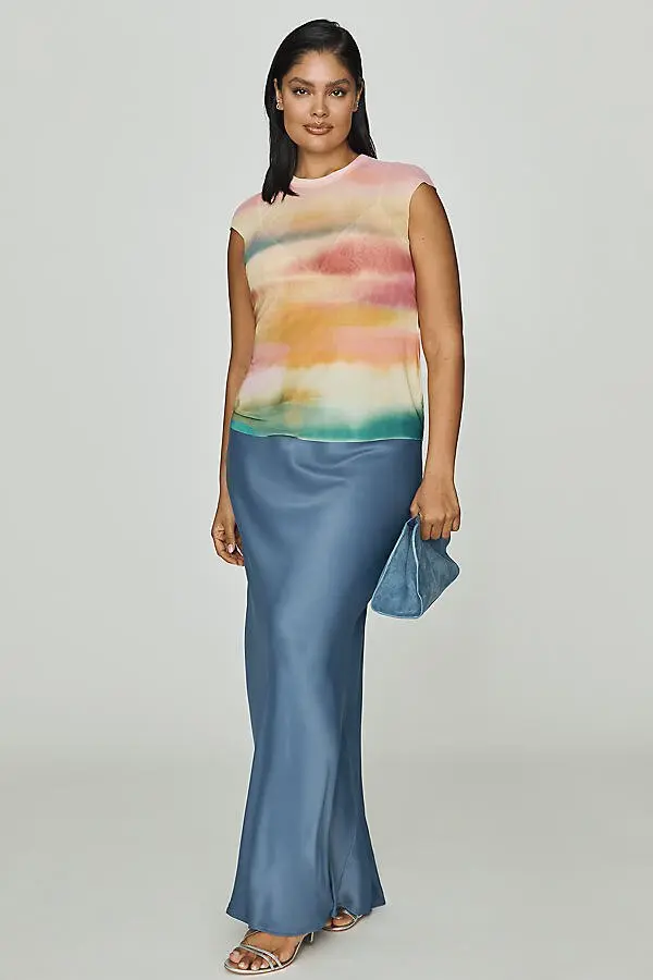 AFRM Power Mesh Printed T-shirt - Summer Sunset