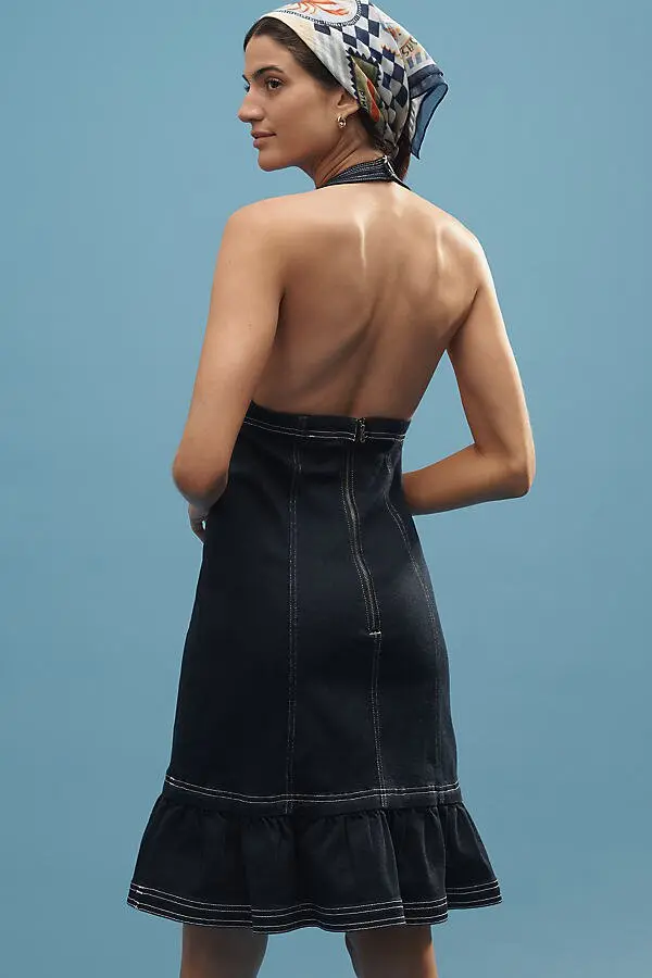 jersey balloon sleeve midi dress The Balloon Midi Dress – Sky Blue – awearers main image 1