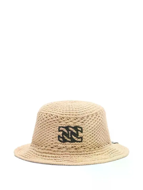 Casadei Crochet Bucket Hat - Neutrals