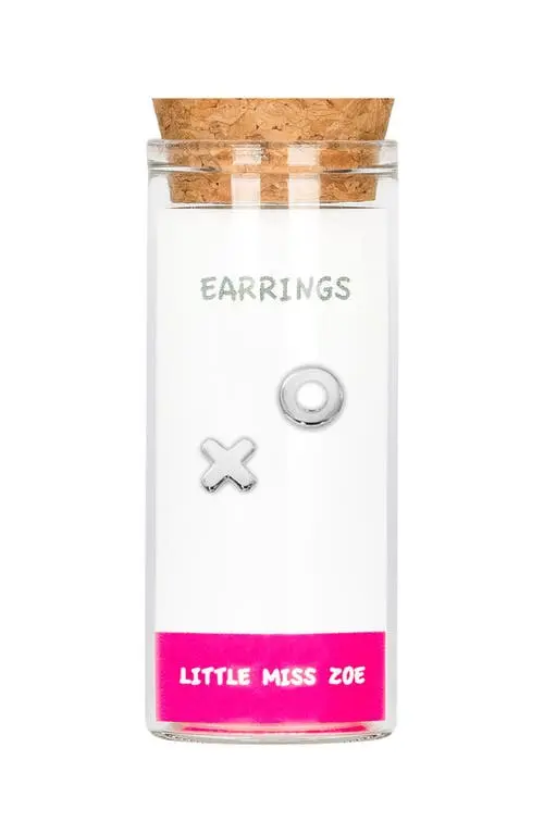 LITTLE MISS ZOE X/o Stud Earrings - Silver