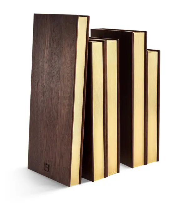 Assouline Library Bookends - Brown