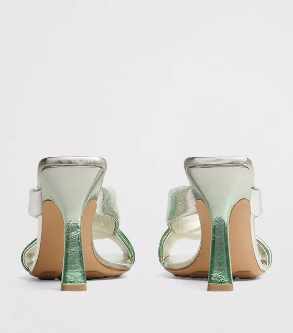 Bottega Veneta Degradé Leather Riva Mules 90 - Silver
