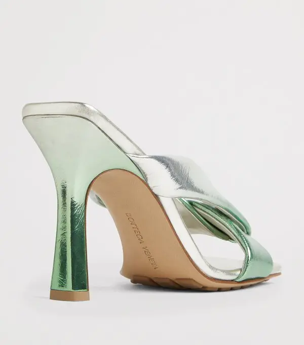 Bottega Veneta Degradé Leather Riva Mules 90 - Silver