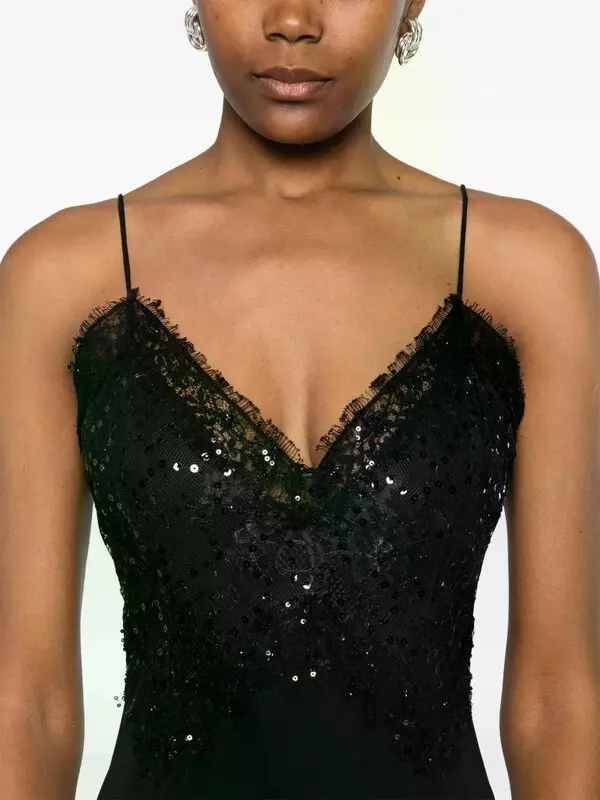 NISSA Sequin-embellished Midi Dress