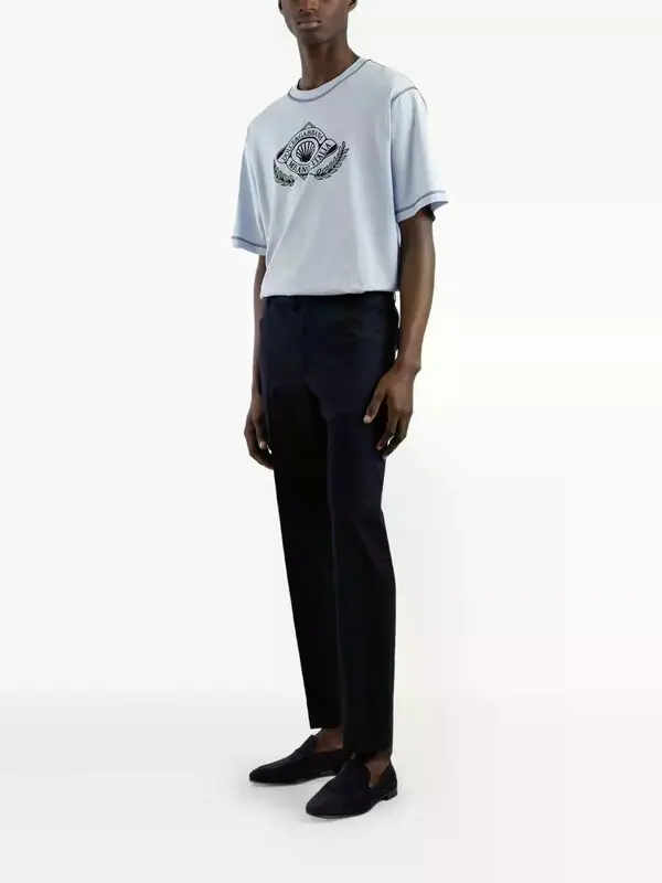 Dolce & Gabbana Cotton Gabardine Trousers - Blue