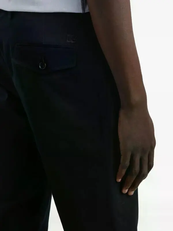 Dolce & Gabbana Cotton Gabardine Trousers - Blue