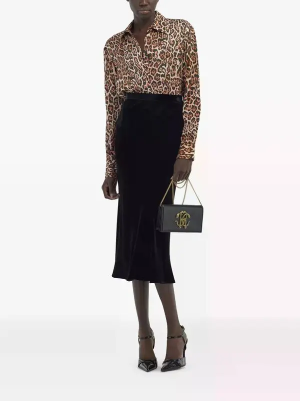 Roberto Cavalli Velvet Pencil Skirt