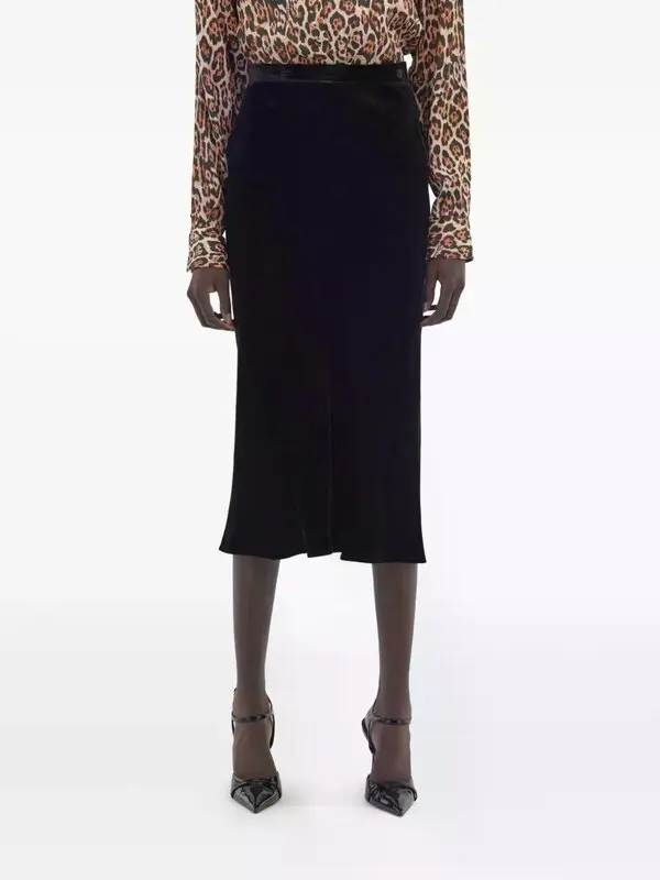 Roberto Cavalli Velvet Pencil Skirt