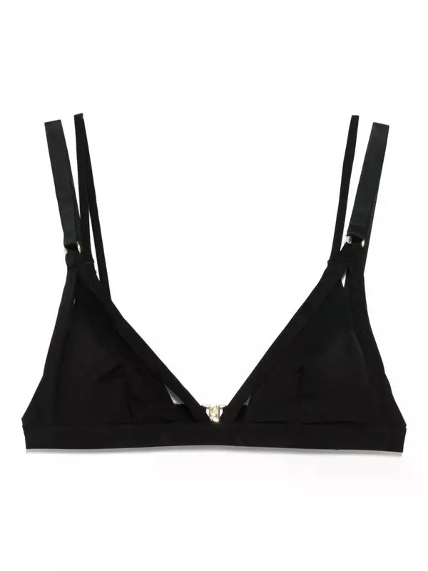 MAISON CLOSE Fatale Triangle Bikini Top - Black