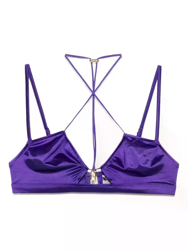MAISON CLOSE Bralette Bikini Top - Purple