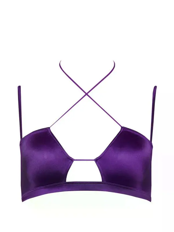 MAISON CLOSE Bralette Bikini Top - Purple