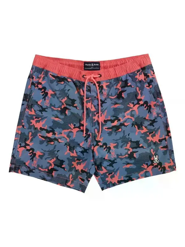 Psycho Bunny Printed Swim Shorts - Blue