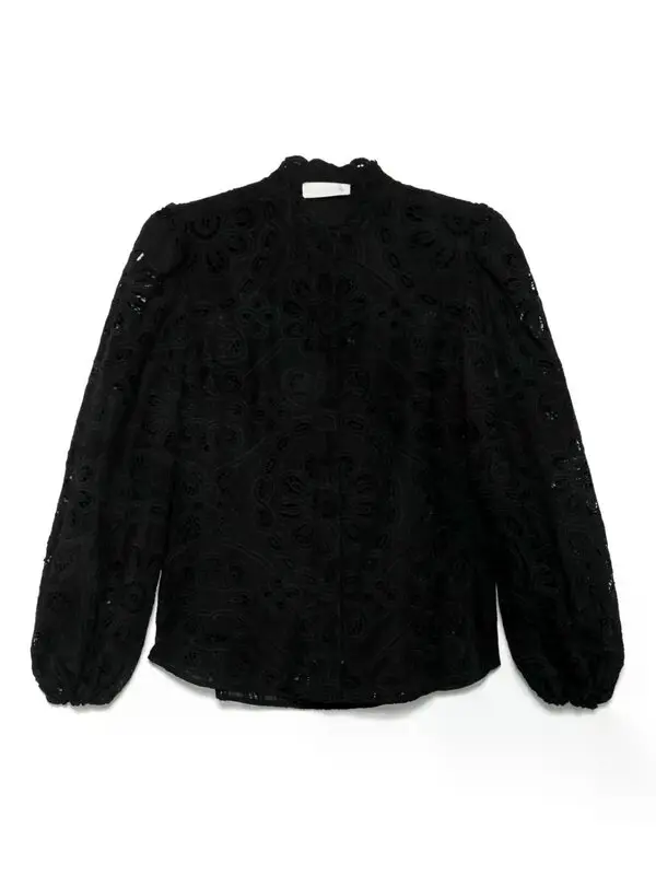 Zimmermann Rhiannon Embroidered Blouse - Black