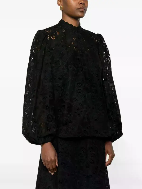 Zimmermann Rhiannon Embroidered Blouse - Black