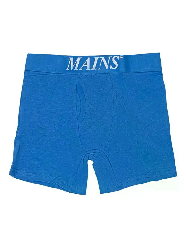 MAINS Logo-waistband Boxers - Blue