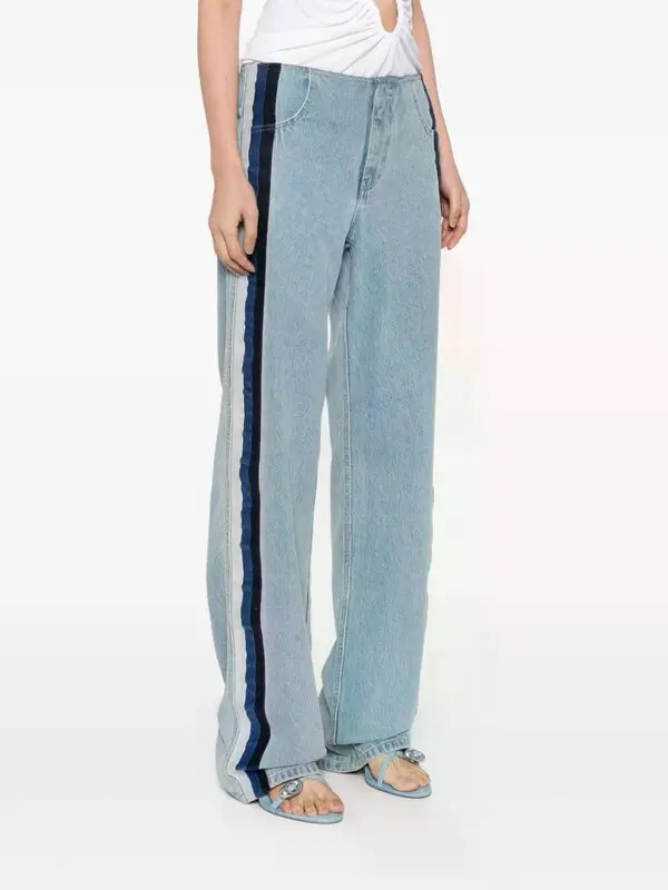 Christopher Esber Streaked Denim Jeans