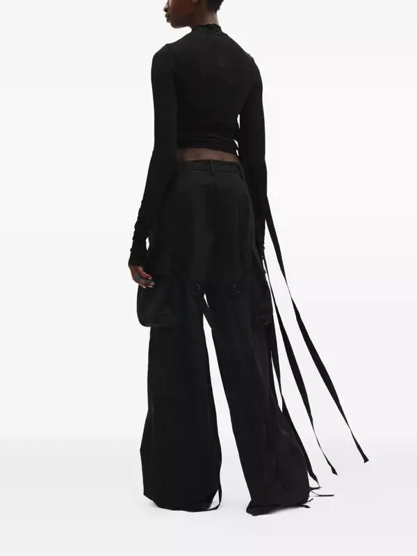 ANN DEMEULEMEESTER Wivan Cropped Long-sleeve Top