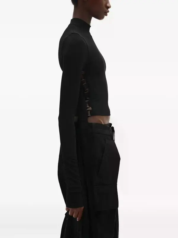 ANN DEMEULEMEESTER Wivan Cropped Long-sleeve Top