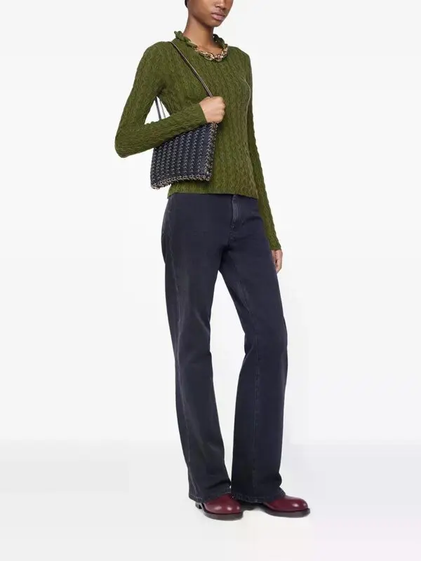Rabanne Cable-knit Top - Green