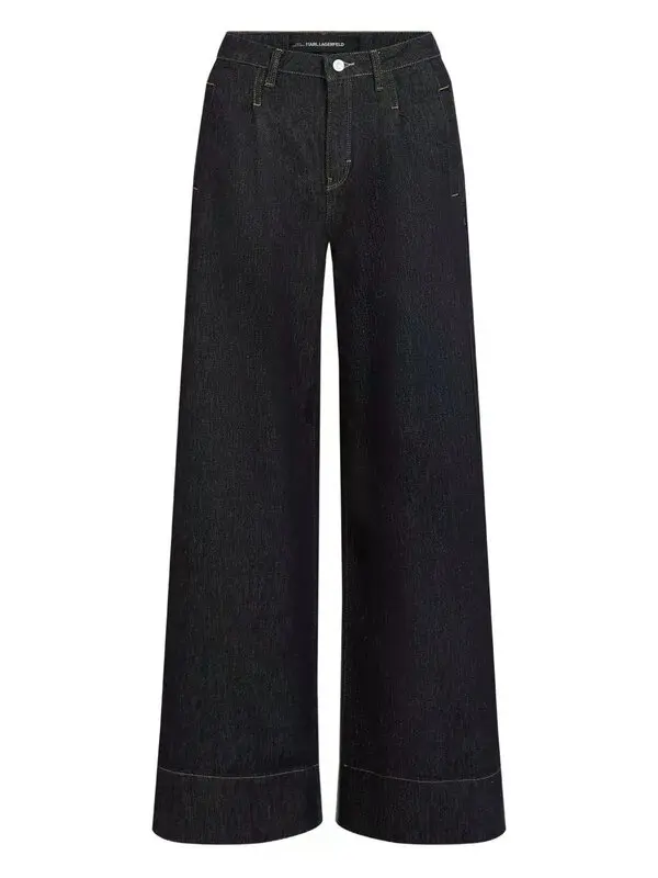 Karl Lagerfeld Cotton Wide Leg Jeans