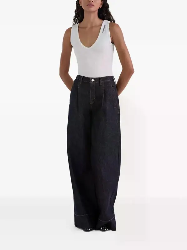 Karl Lagerfeld Cotton Wide Leg Jeans