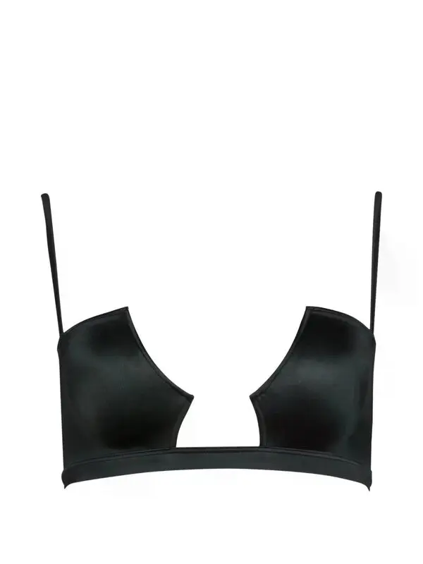 MAISON CLOSE Bralette Bikini Top - Black