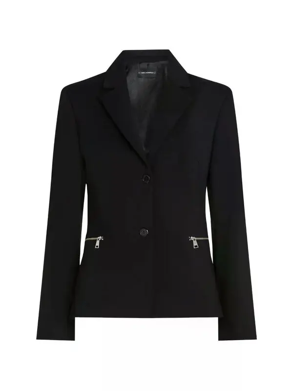 Karl Lagerfeld Button-up Blazer - Black