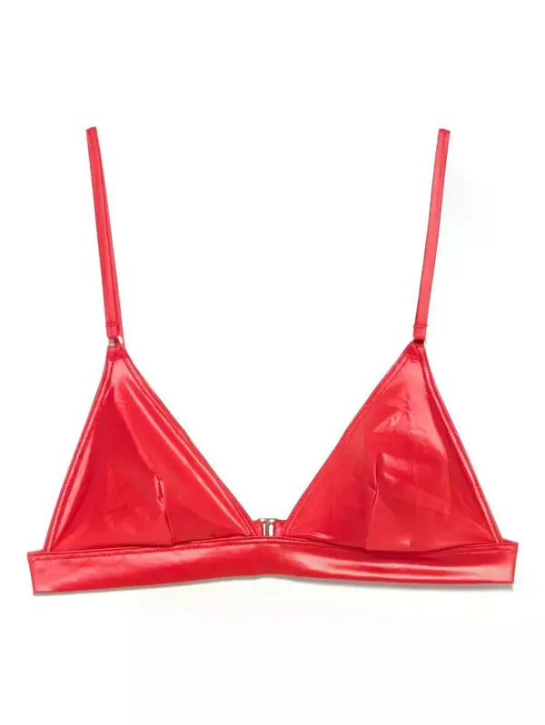 MAISON CLOSE Splash Triangle Bikini Top - Red