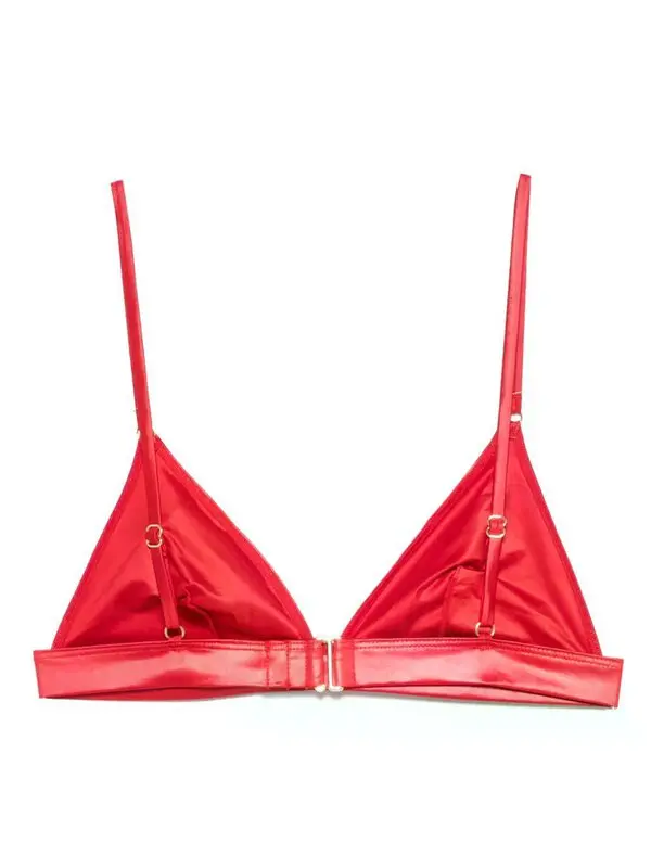 MAISON CLOSE Splash Triangle Bikini Top - Red