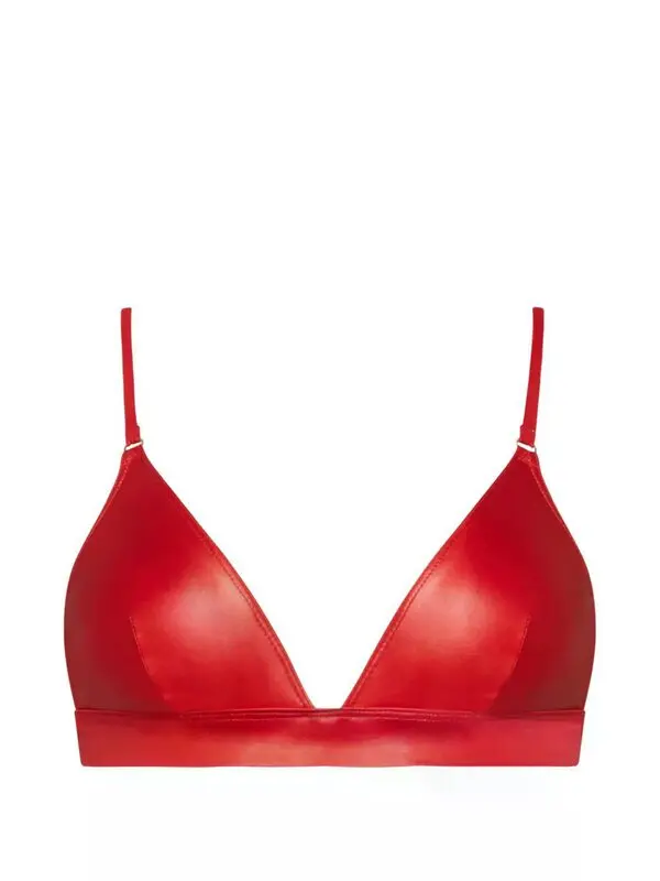 MAISON CLOSE Splash Triangle Bikini Top - Red