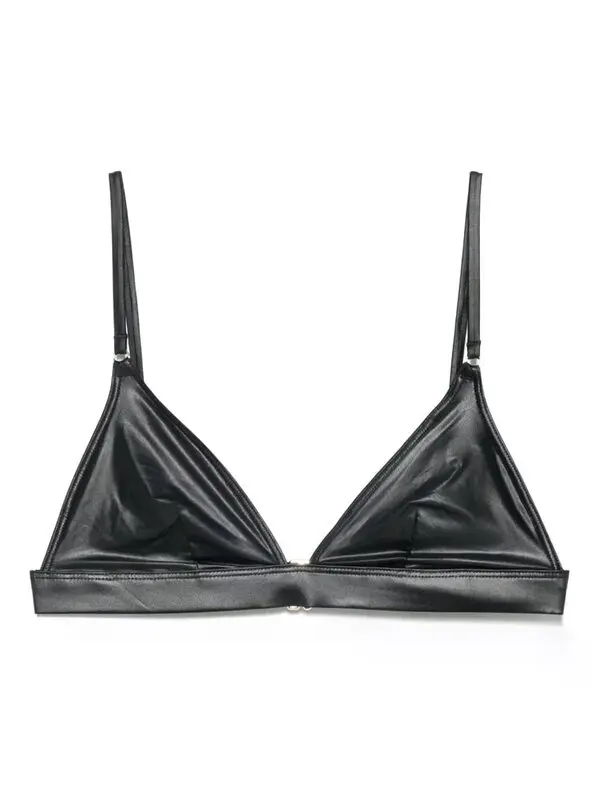 MAISON CLOSE Splash Triangle Bikini Top - Black
