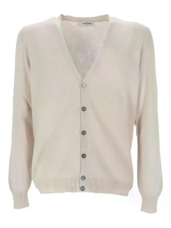 GRAN SASSO V-neck Cardigan - Neutrals