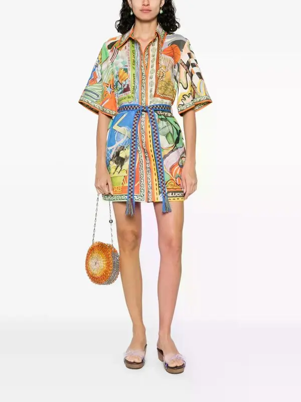 ALEMAIS Lucky Pace Shirt Dress - Blue