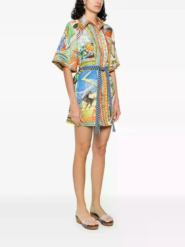 ALEMAIS Lucky Pace Shirt Dress - Blue